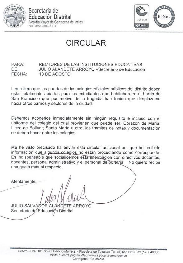 Modelo de carta de requerimiento
